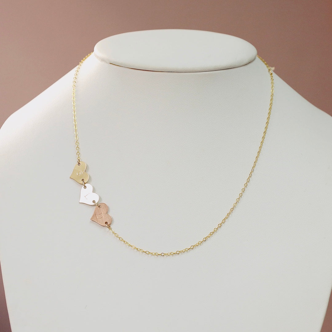 Destiny Thompson Necklace: Off-Center Style With Personalized Hearts ...